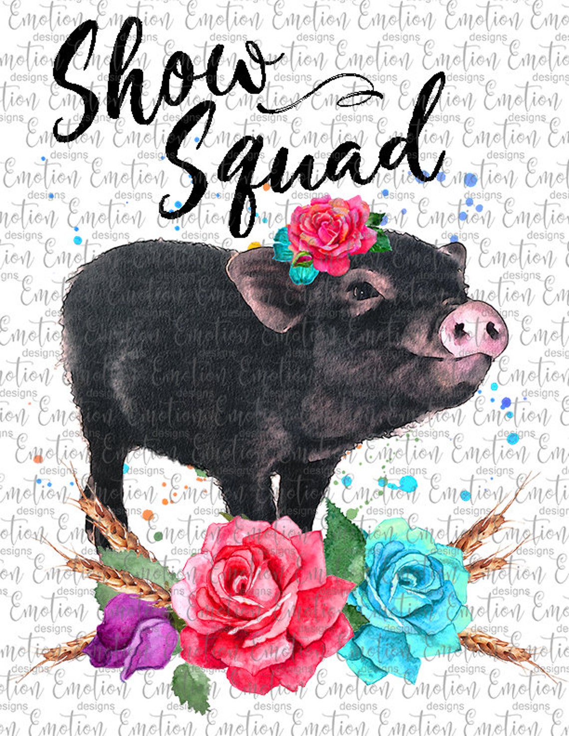 Show Squad Pig Without Background Instant Download - Etsy