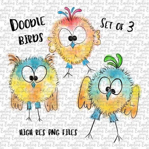Doodle Bird - Etsy
