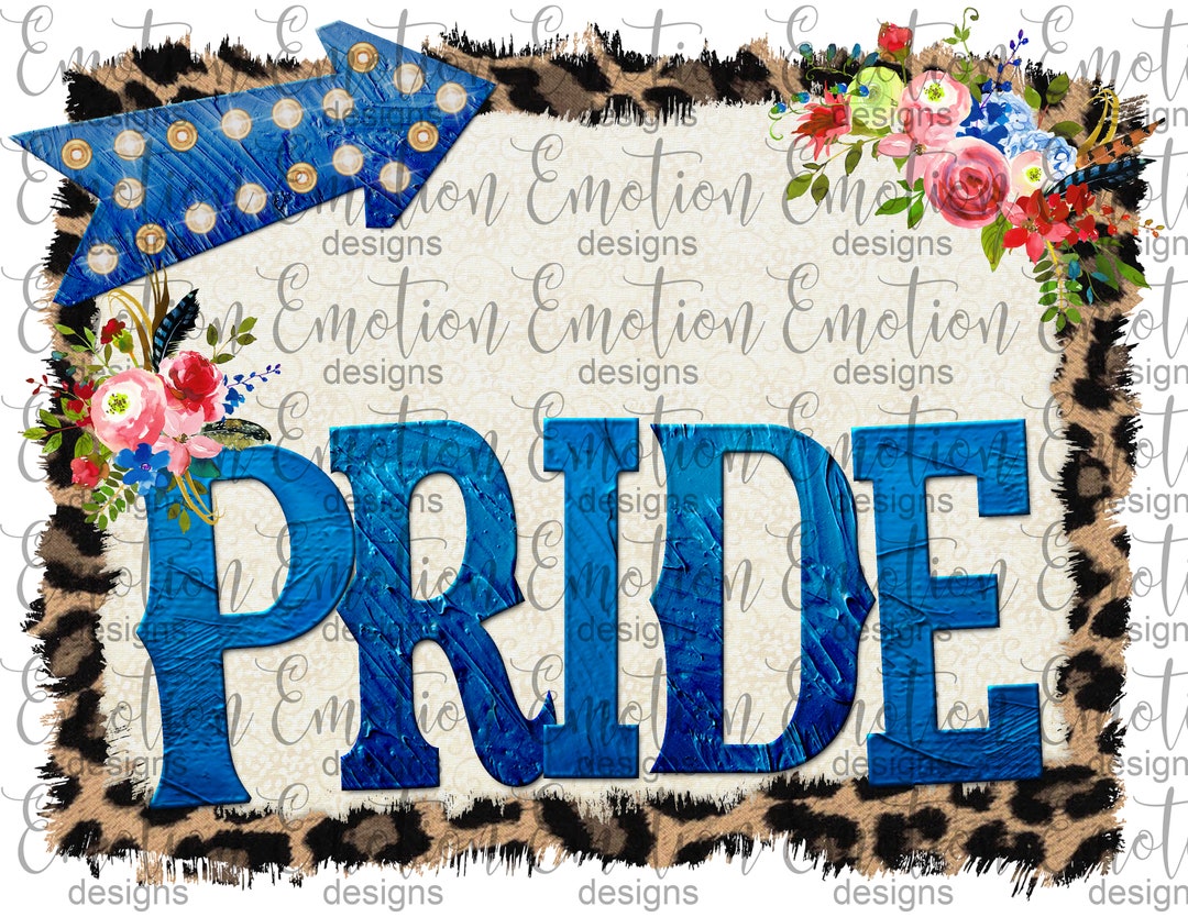 School Pride Royal Blue Frame, Instant Download, Sublimation Graphics ...