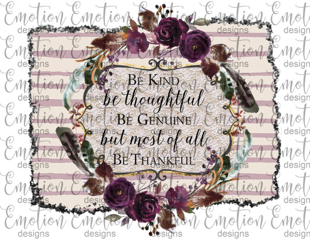 Be Kind Frame Clipart, Instant Download, Sublimation Graphics, PNG, DTF ...