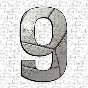 Volleyball Stitch Monogram Numbers Clip Art, Instant Download - Etsy