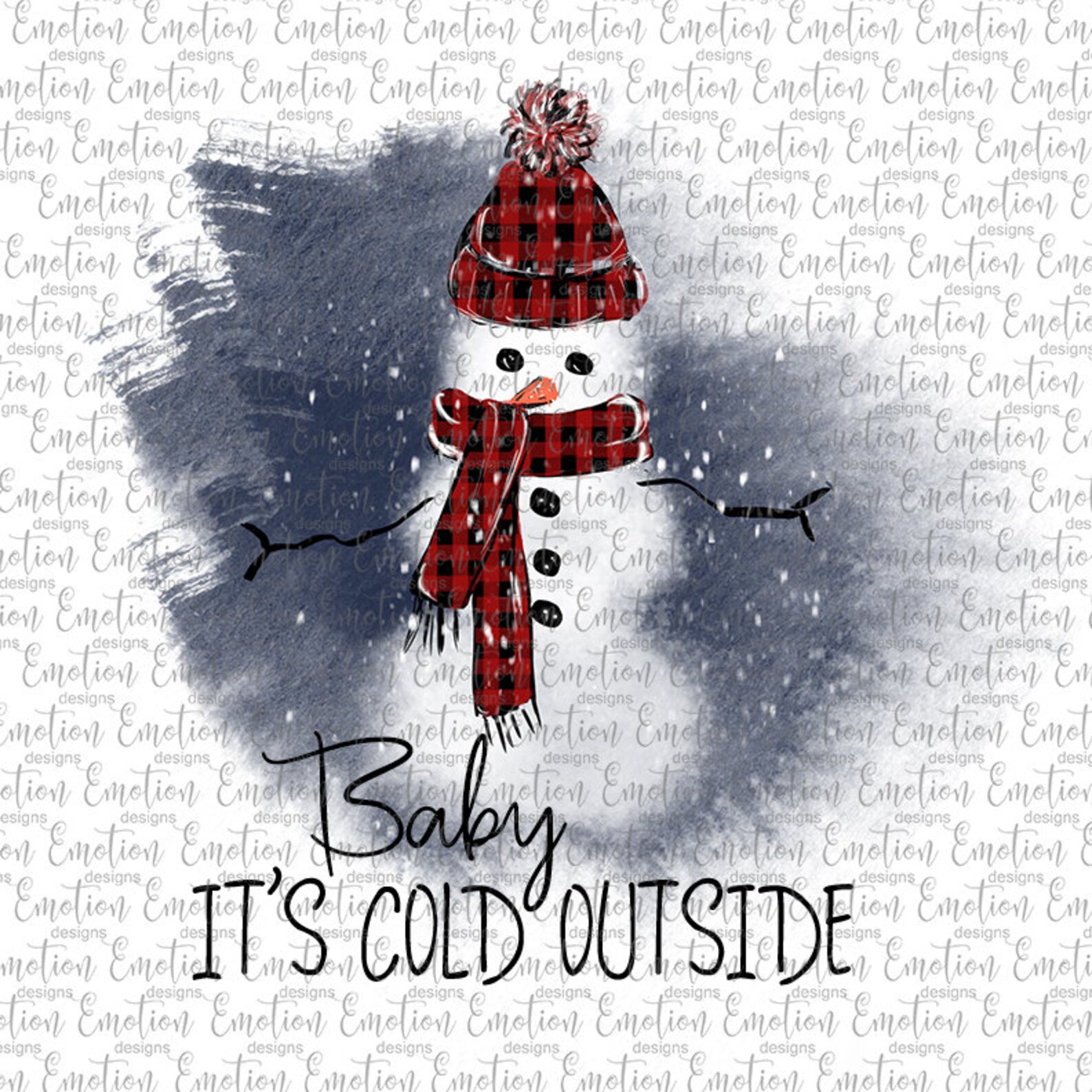 Baby It's Cold Outside Hand Drawn Clipart Instant - Etsy