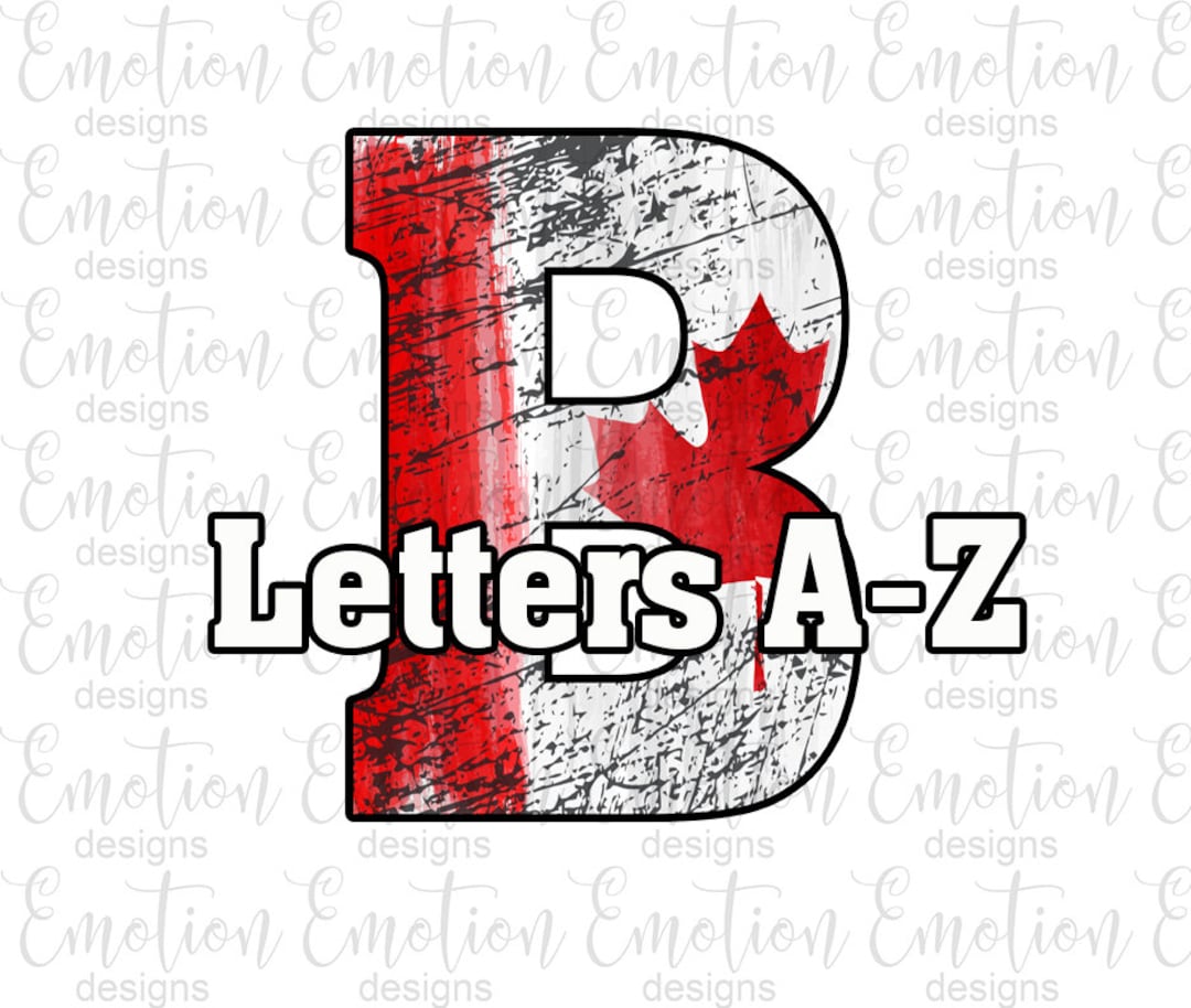 Canada Patriotic Letters A to Z Clip Art, Canadian Flag, Instant ...