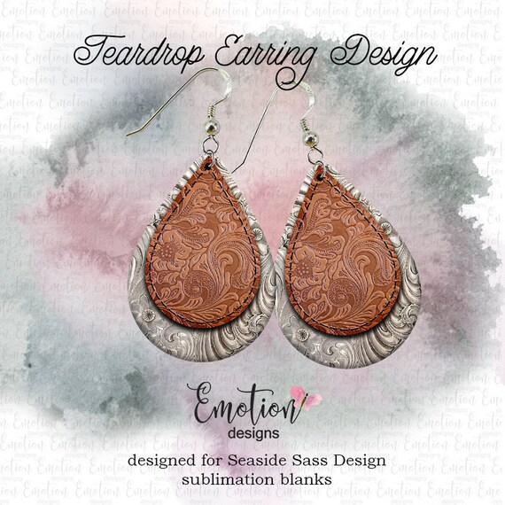 Teardrop Earring Digital Designs Instant Download | Etsy