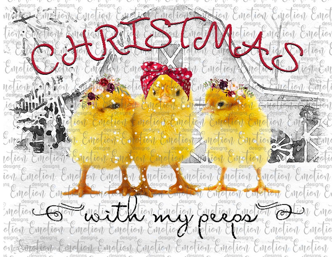 Christmas With My Peeps Clipart, Instant Download, Sublimation Graphics ...