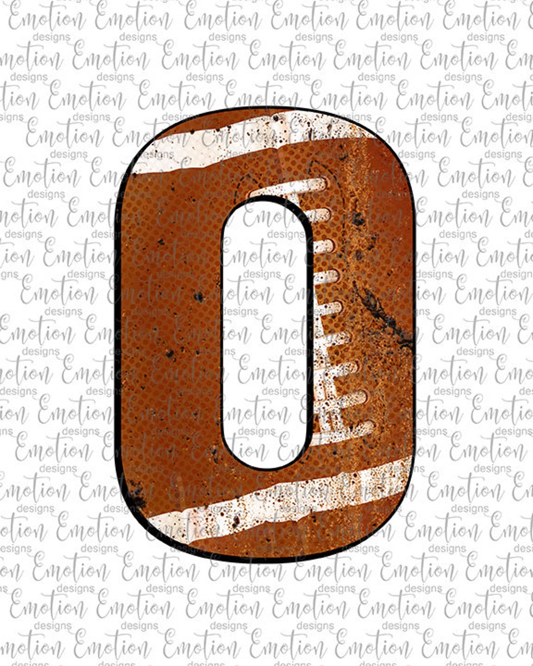 Football Stitch Monogram Numbers Clip Art, Instant Download, DTF ...