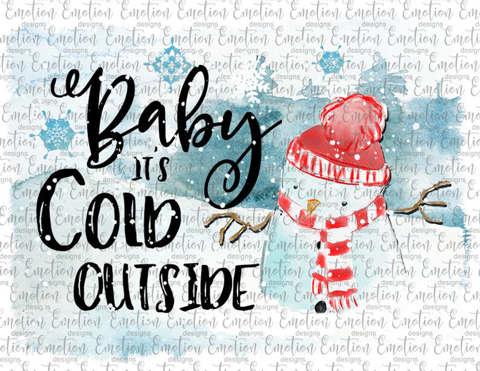 Baby It's Cold Outside Clipart Instant Download | Etsy