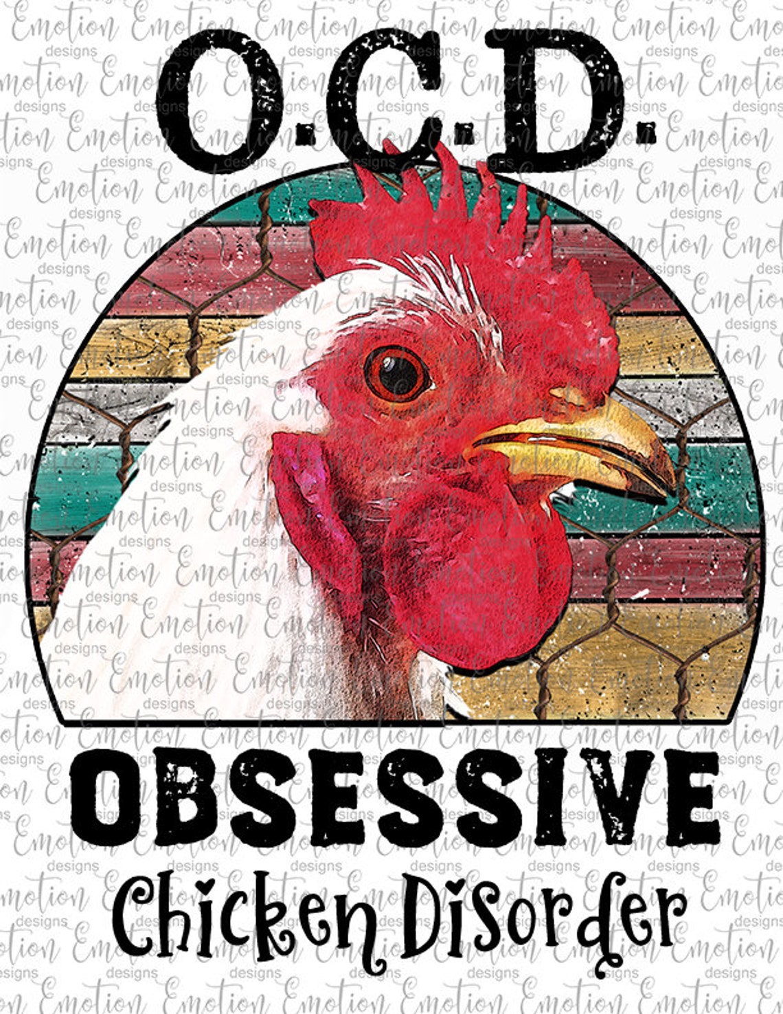 OCD Obsessive Chicken Disorder, Instant Download, Sublimation Graphics ...
