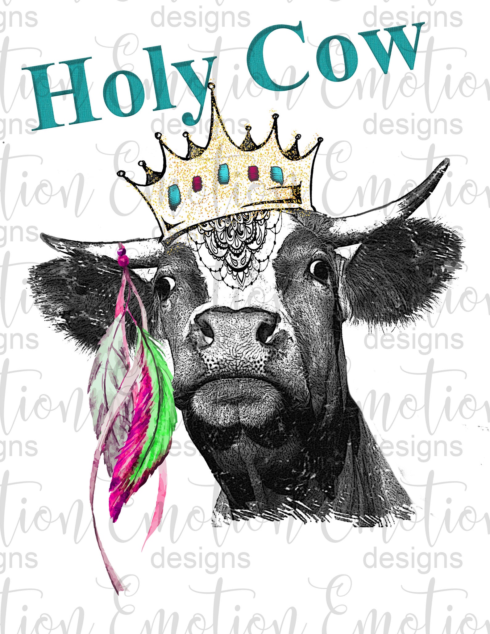 Holy Cow PNG Instant Download Sublimation Graphics Clipart - Etsy