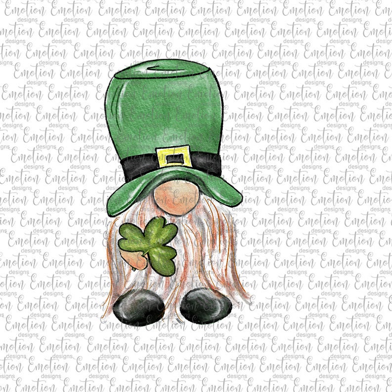 St Patrick's Day Gnome Original Art Instant Download | Etsy