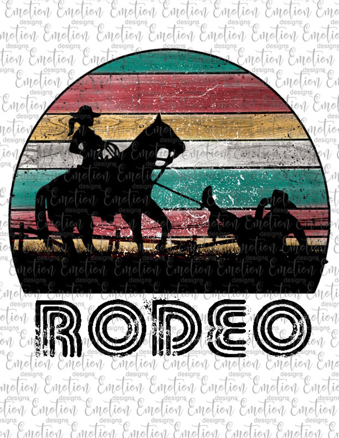 Rodeo Roping a Cowboy Vintage PNG Clipart, Instant Download ...