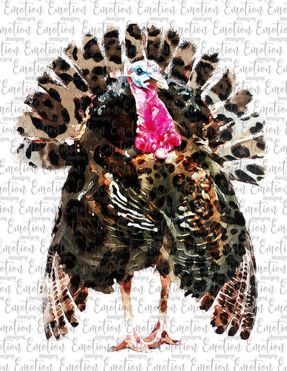 Leopard Turkey PNG Clipart Instant Download Sublimation - Etsy