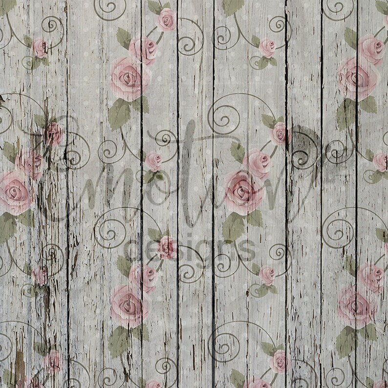 Floral Wood Background Clip Art Bundle Instant Download - Etsy