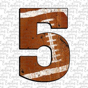 Football Stitch Monogram Numbers Clip Art, Instant Download, DTF ...
