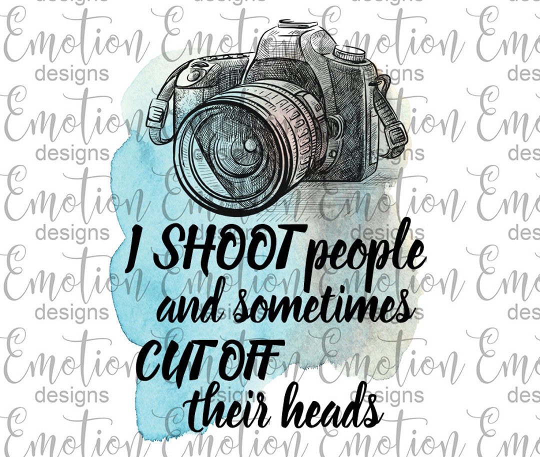 I Shoot People Camera Clipart, Instant Download, PNG, Sublimation ...