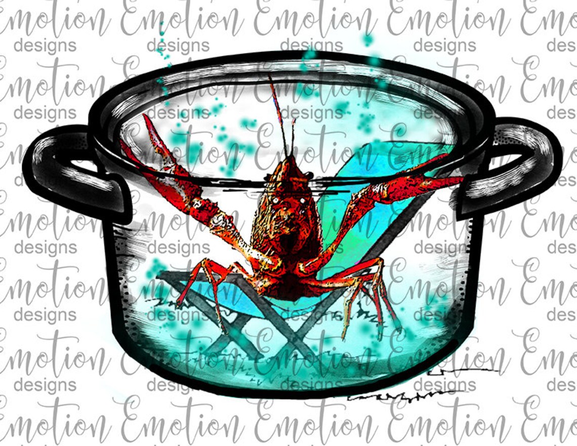 Crawfish in Pot Instant Download Sublimation Graphics - Etsy