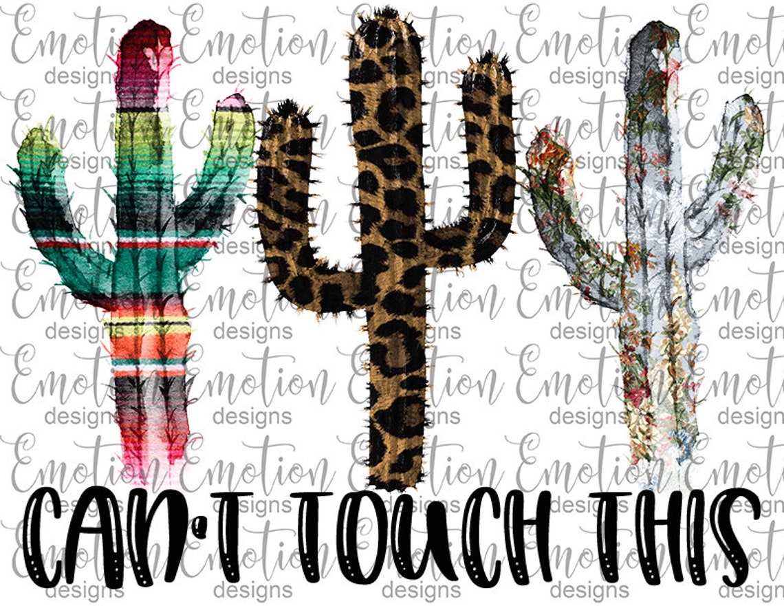 Can't Touch This PNG Cactus Summer Clipart Instant | Etsy