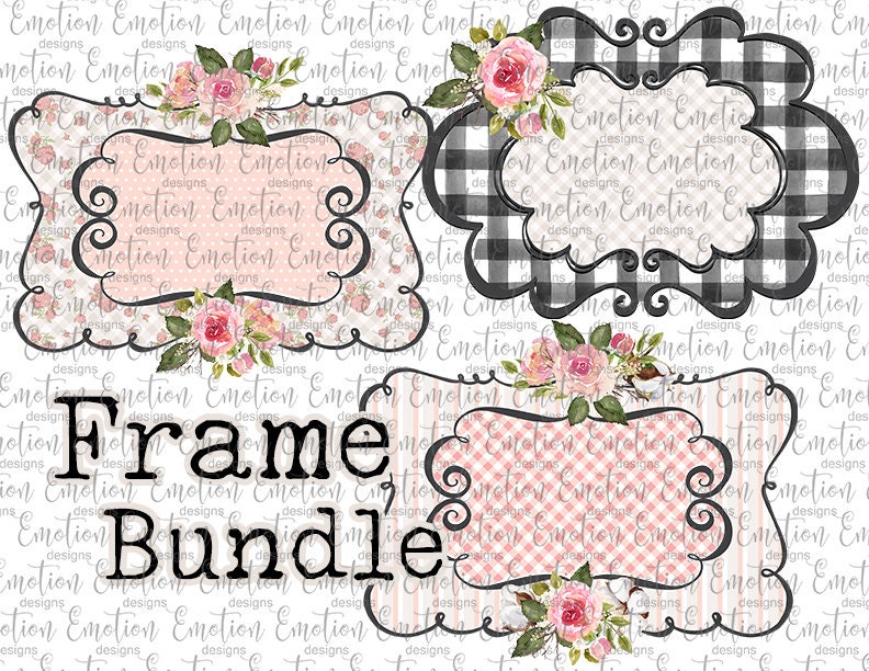 Doodle Frame Bundle Instant Download Clipart Sublimation - Etsy