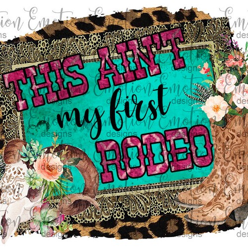 Flower Rodeo Name Tag PNG | Etsy