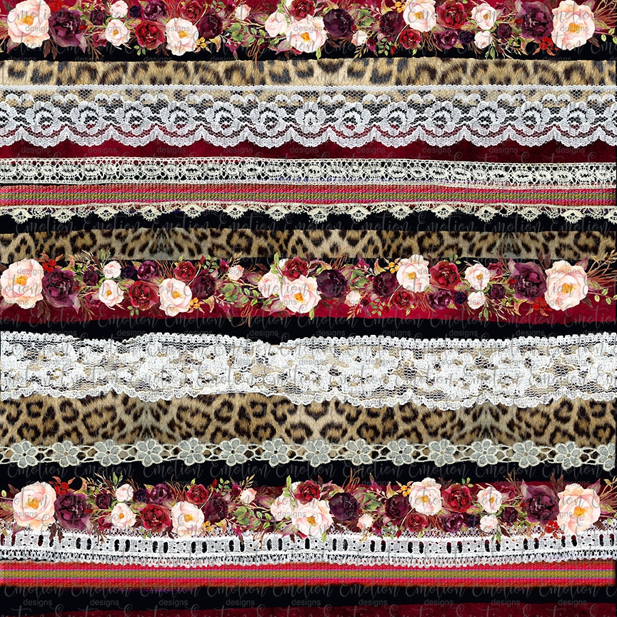 Vintage Floral Lace Background Clip Art Bundle Instant - Etsy