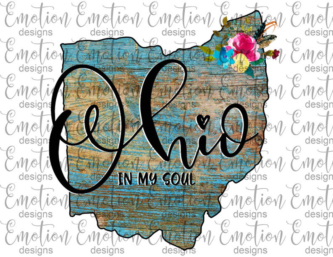 Ohio in My Soul Clip Art, PNG, Distressed Barn Wood, Instant Download ...