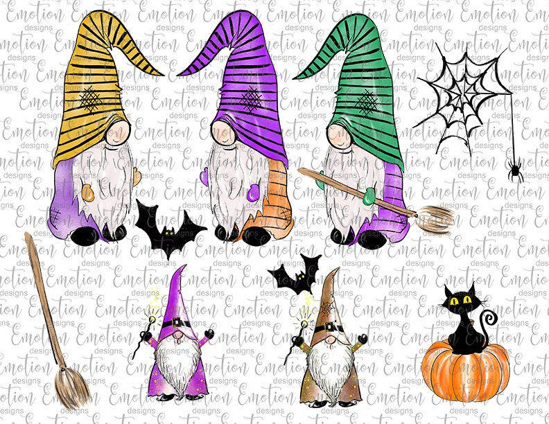 Halloween Gnome Bundle, Instant Download, Sublimation - Etsy
