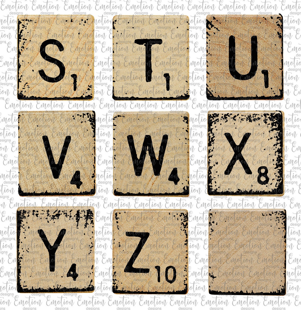 Wooden block letters A to Z Clip Art instant download | Etsy