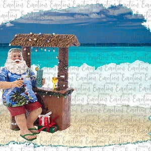 Beach Santa Frame Clipart, Instant Download, Sublimation Graphics, PNG ...