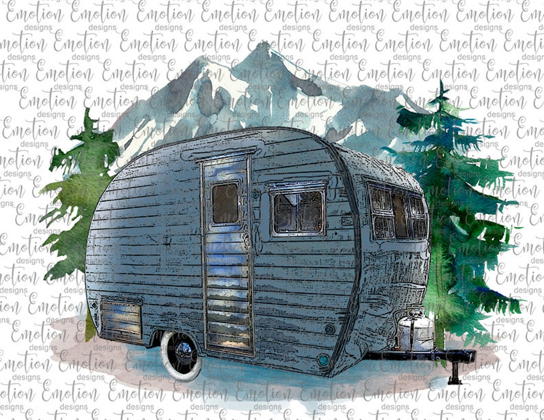 Blue Trailer Clipart, Instant Download, Sublimation Graphics, PNG, DTF ...