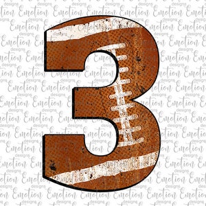 Football Stitch Monogram Numbers Clip Art, Instant Download, DTF ...