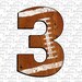 Football Stitch Monogram Numbers Clip Art, Instant Download, DTF ...