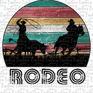 Rodeo Team Roper Vintage PNG Clipart, Instant Download, Sublimation ...