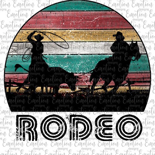 Rodeo Team Roper Vintage PNG Clipart Instant Download | Etsy
