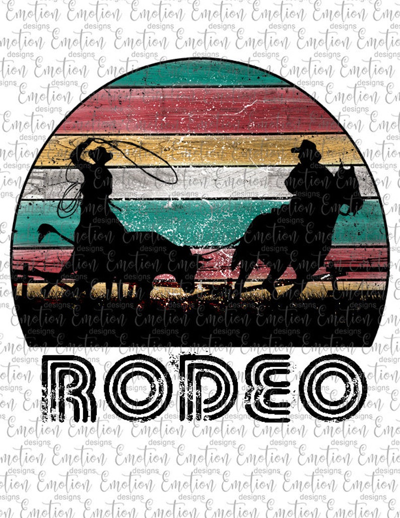Rodeo Team Roper Vintage PNG Clipart Instant Download - Etsy Ireland