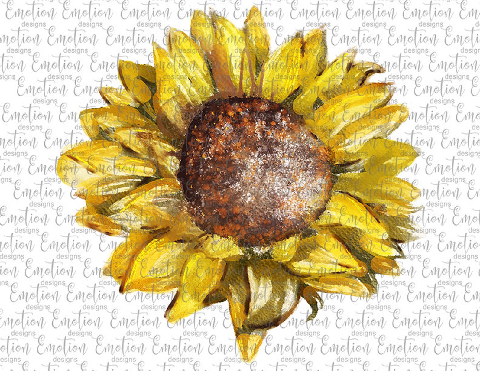 Watercolor Sunflower 2 PNG Clipart Instant Download - Etsy