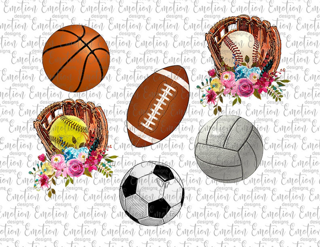 Sports Ball Bundle Clipart, Instant Download, Sublimation - Etsy