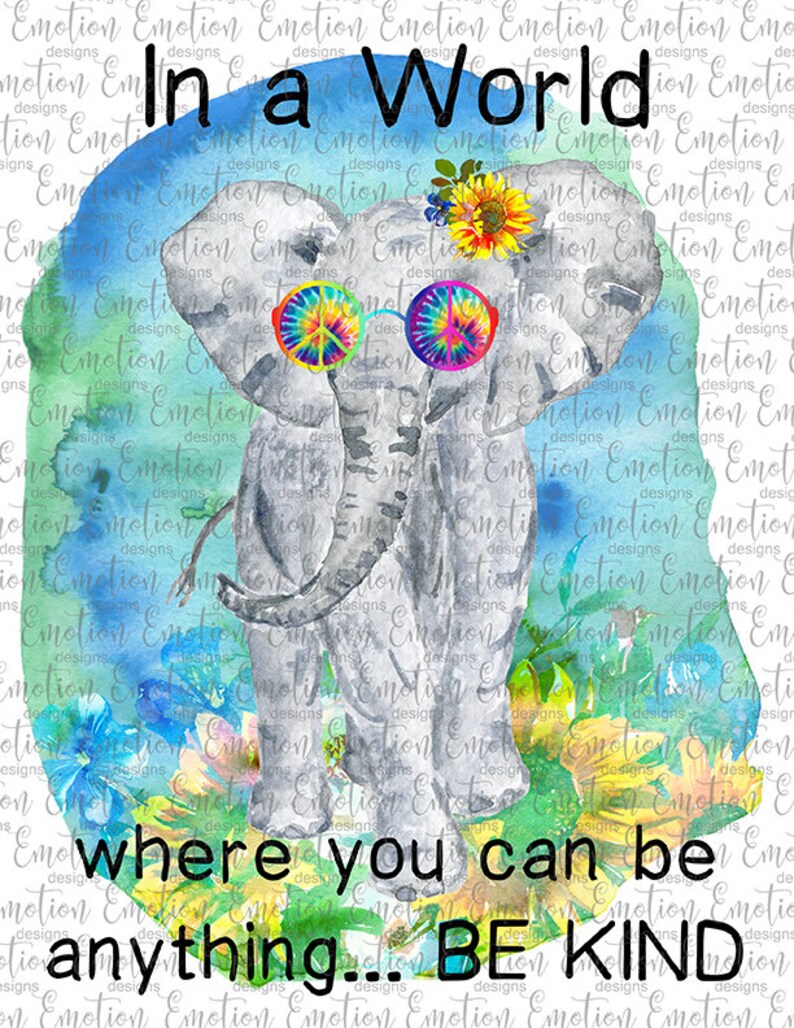 In a World Where You Can Be Anything Be Kind Clipart Instant | Etsy