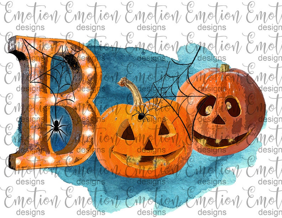 Boo Halloween PNG, Clipart, Instant Download, Sublimation Graphics, DTF ...