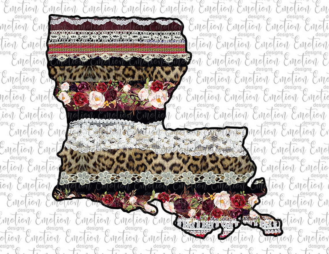 Victorian Lace Louisiana PNG instant download Sublimation | Etsy