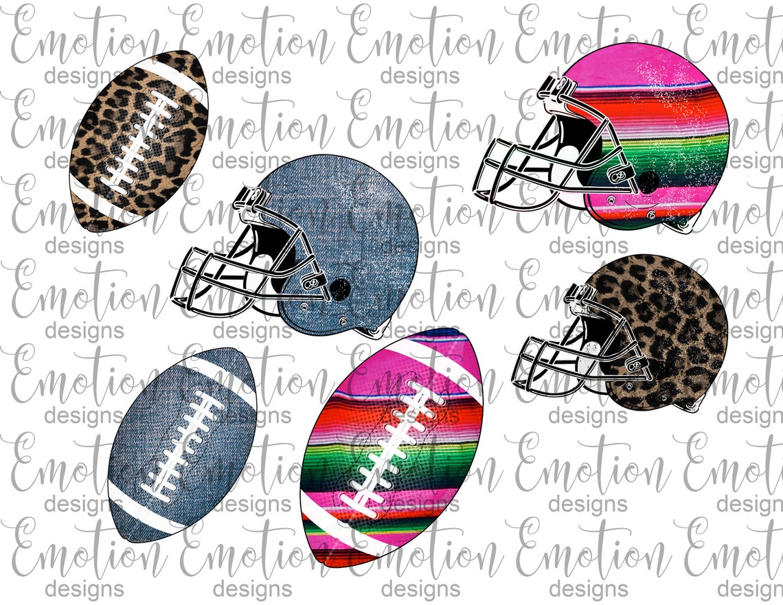 Football Clip Art Bundle Instant Download PNG Sublimation - Etsy