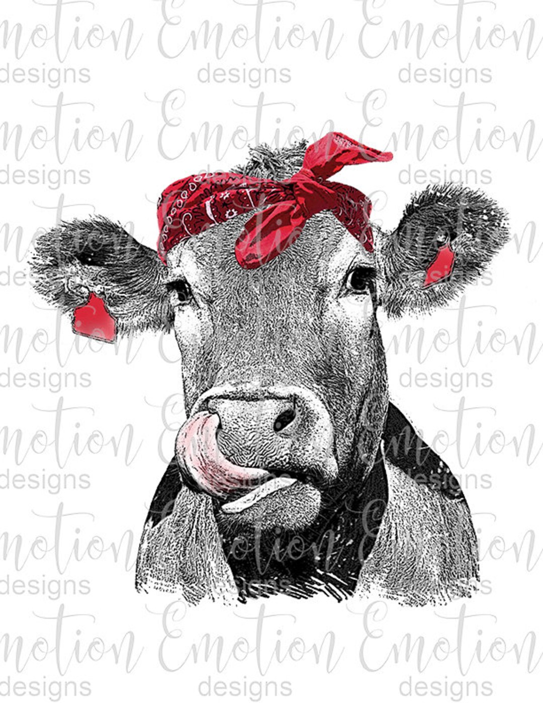 Cow Lick PNG, Instant Download, Original Artwork, Sublimation Graphics ...
