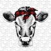 Heifer Buffalo Plaid Bandana PNG, Instant Download, Sublimation ...