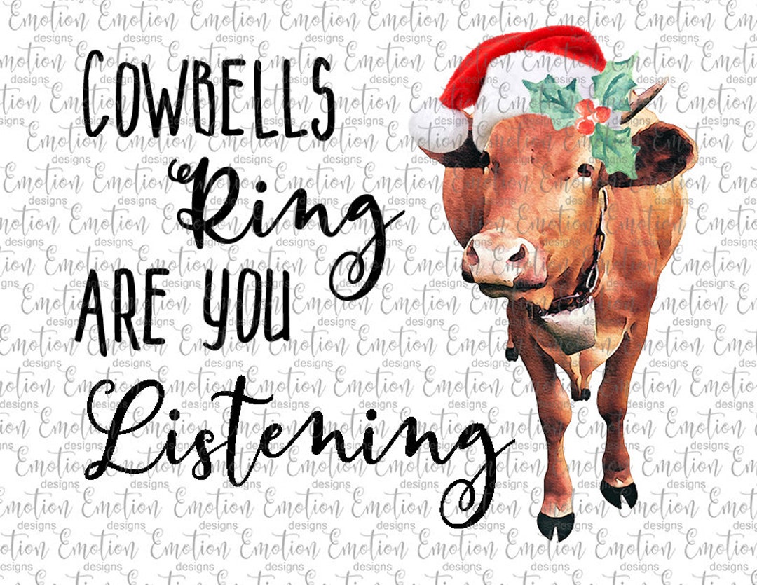 Cowbells Ring Clipart, Instant Download, Sublimation Graphics, PNG, DTF ...