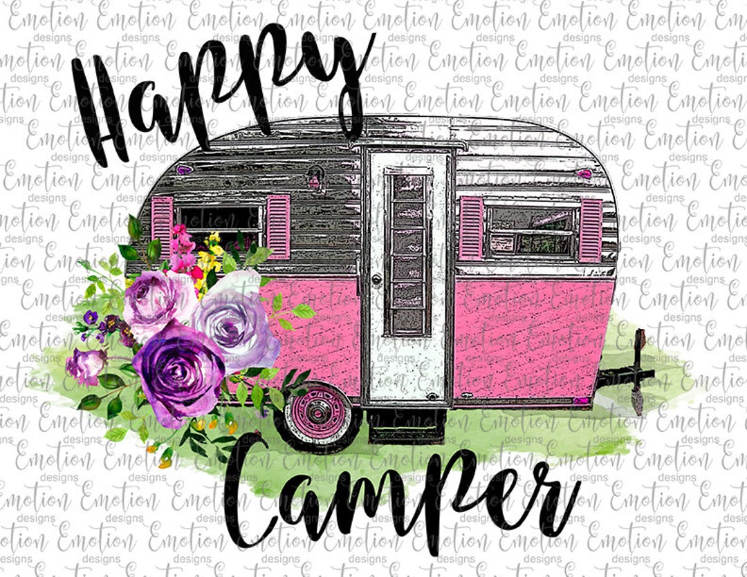 Happy Camper Clipart, Instant Download, Sublimation Graphics, PNG - Etsy