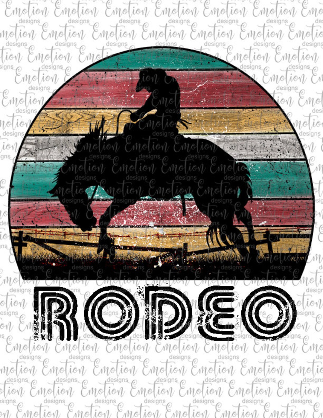 Rodeo Vintage PNG Clipart, Instant Download, Sublimation Graphic, DTF ...