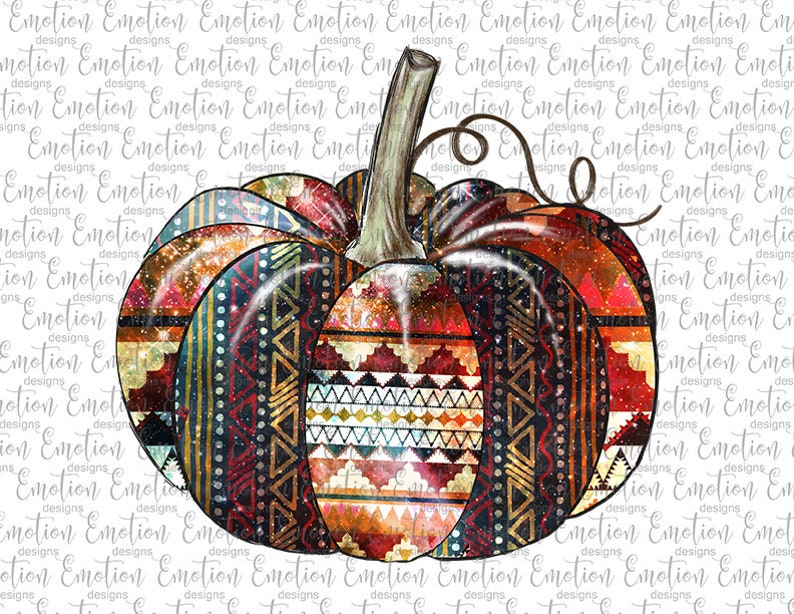 Tribal Aztec Pumpkin PNG Clipart Instant Download - Etsy