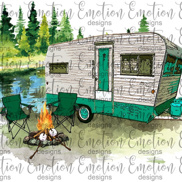 Camping Scene - Etsy