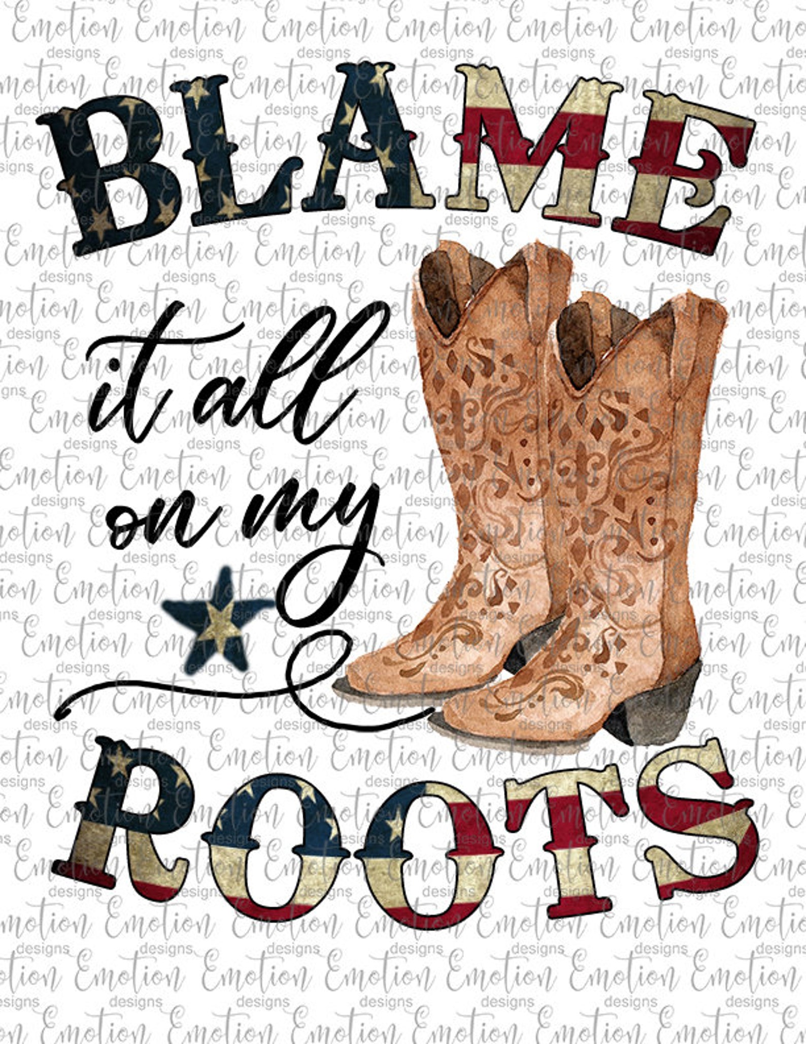Blame It All on My Roots PNG Clipart Instant Download - Etsy