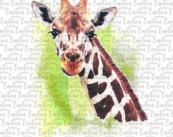 Sublimation Design, Watercolor Mother and Baby, Giraffe, PNG Clipart ...