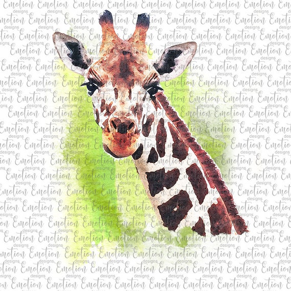 Watercolor Giraffe Clipart Instant Download Sublimation | Etsy